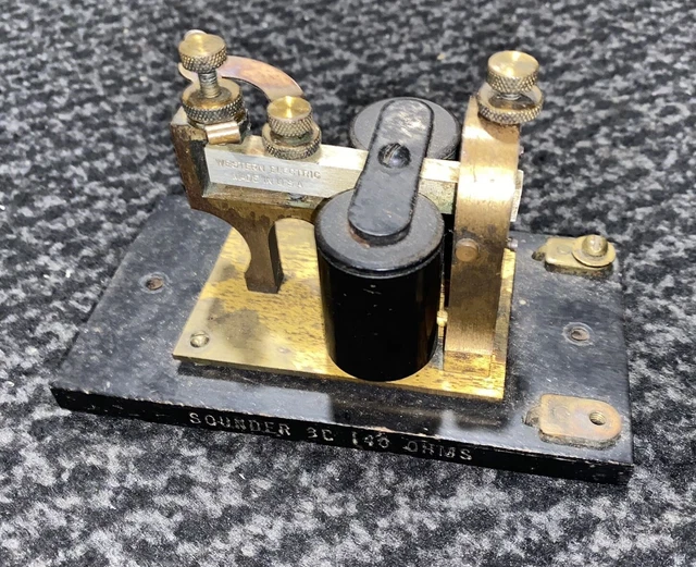 ANTIQUE TELEGRAPH SOUNDER 3C Western Electric Model 140 ohms £71.64 ...