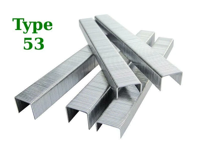 TYPE 53 SERIES Staples 6 8 10 12 14 16 mm 22 Ga galvanised upholstery ...