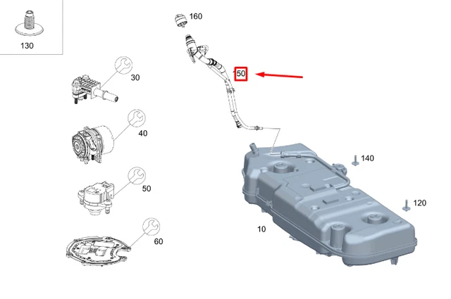 MERCEDES-BENZ GLE W167 Adblue Filler Pipe A1674701502 NEW GENUINE £155. ...