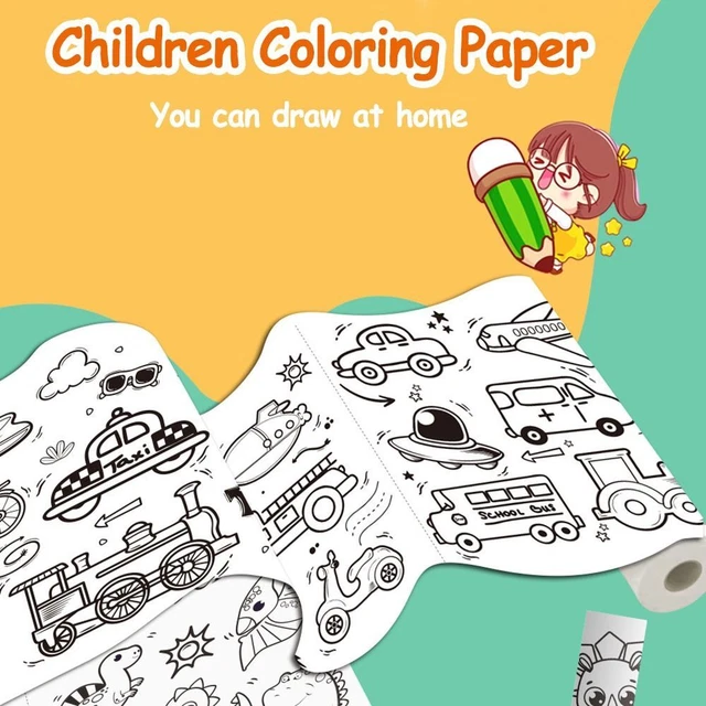 PAGES À COLORIER Peinture Papier à colorier pour enfants Parchemin de ...