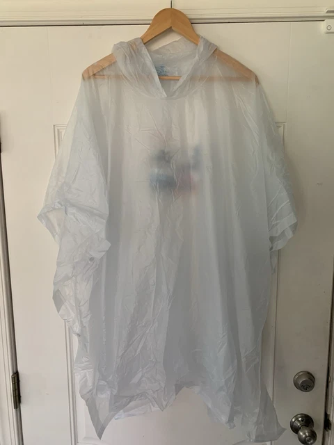 DISNEY PARKS MICKEY Mouse Castle Clear Poncho Adult Hooded Rain Gear ...