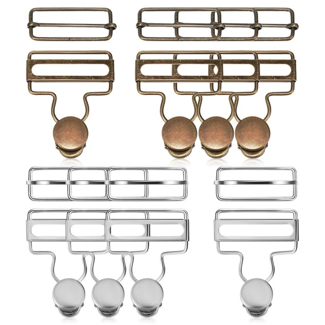 8 SETS METAL Clip Buckles Overall Clips Replacement Bib Overalls Repair ...