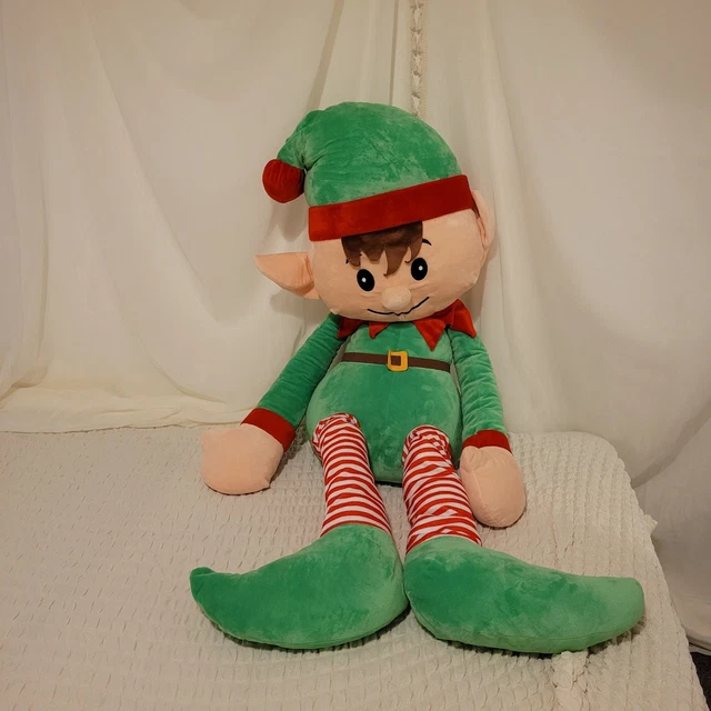 127CM TALL GIANT Christmas Novelty Elf Plush/Soft Toy Great For Xmas ...