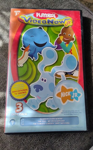 PLAYSKOOL VIDEO NOW Jr. Nick Jr. Blues Clues Little Bill Oswald 3 Discs ...