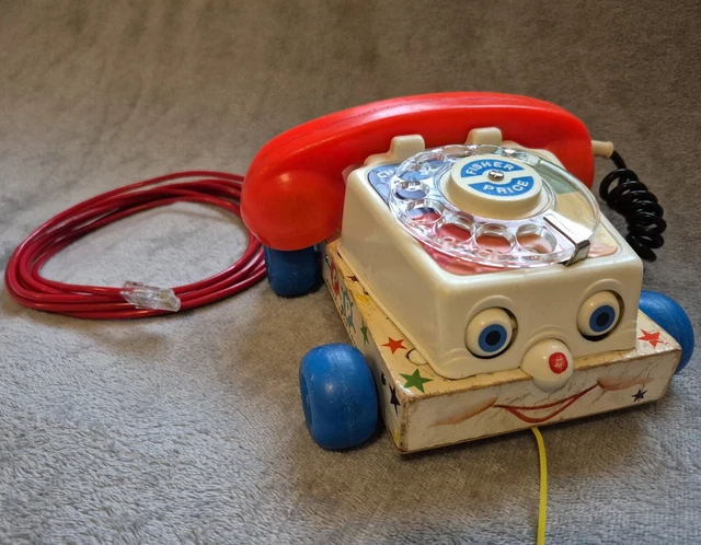 LANDLINE CONVERSION OF Vintage Toy Mk1 Fisher Price Chatter Rotary ...