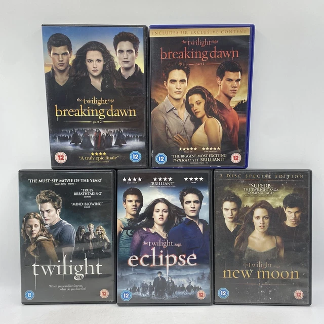 TWILIGHT DVD FULL Set Of 5 Complete Collection Bundle Whole Film Series ...