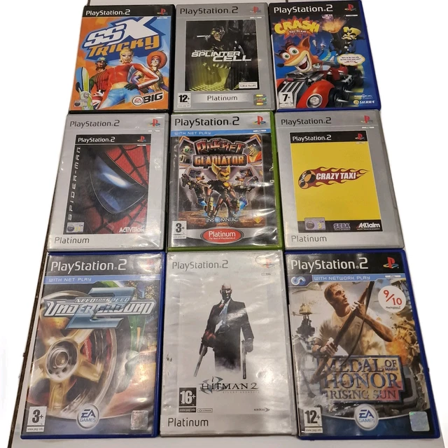 PLAYSTATION 2 GAME Joblot Mixed Bundle x 9 Hitman Ratchet Crazy Taxi ...