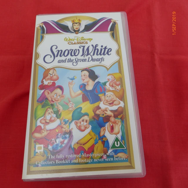 SNOW WHITE & The 7 Dwarfs Film-Old -Disney-Vhs-Gift For A Collector £4. ...