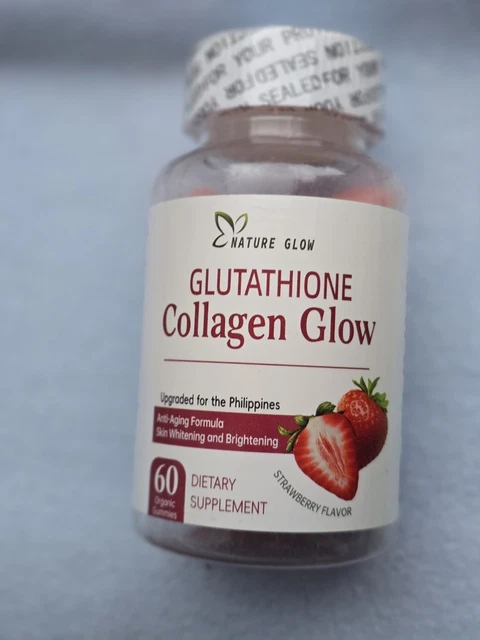 NATURE GLOW GLUTATHIONE Collagen Glow | 60 Gummies (Strawberry Flavour ...