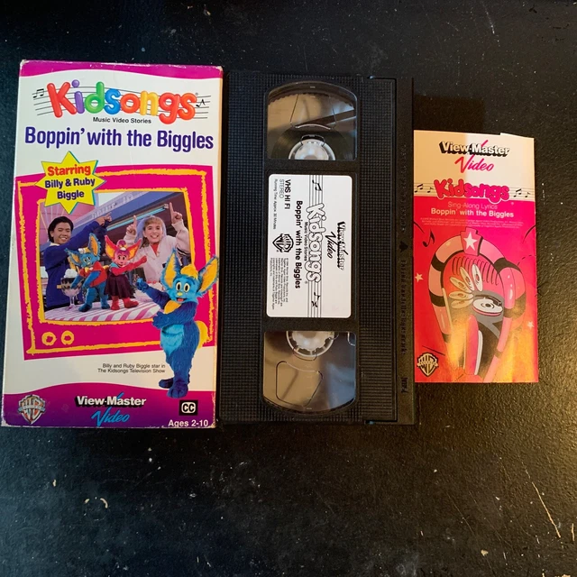 KIDSONGS: BOPPIN WITH the Biggles VHS 1994 View Master Video BOOKLET ...