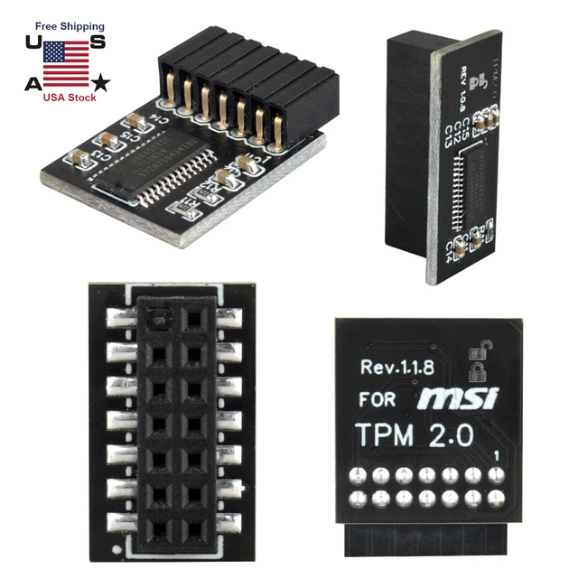 SUPPORTS MULTI-BRAND MOTHERBOARDS TPM 2.0 Security Module For ASUS MSI ...