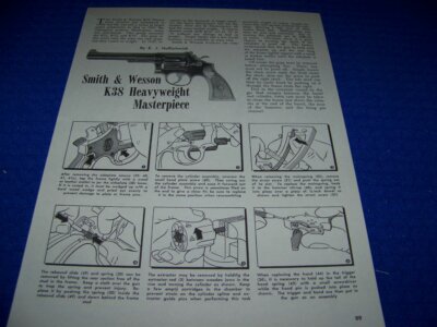 S&W K38 HEAVYWEIGHT Masterpiece Revolver..takedown/Exploded View/Legend ...