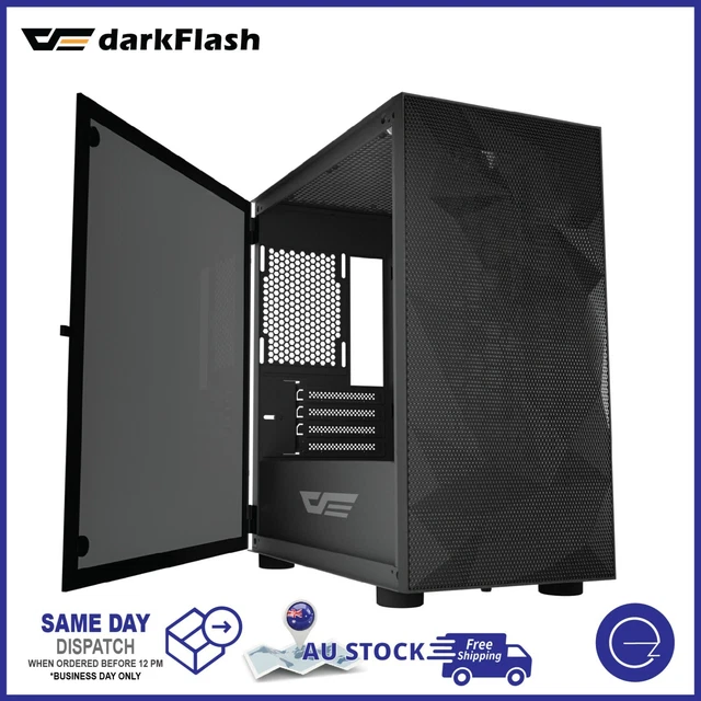 DARKFLASH GAMING PC Case Mesh Micro-ATX Black/White/Pink/Mint Computer ...
