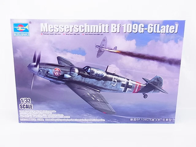TRUMPETER 02297 MESSERSCHMITT Bf 109G-6 Flugzeug Bausatz 1:32 Neu in ...