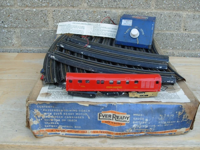RARE VTG OLD Ever Ready Eveready Electric Battery Train Set Spares Or ...