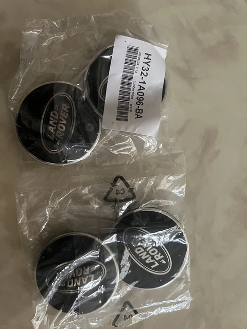 GENUINE RANGE ROVER Vogue & Discovery Alloy Wheel BLACK X4 Centre Caps ...