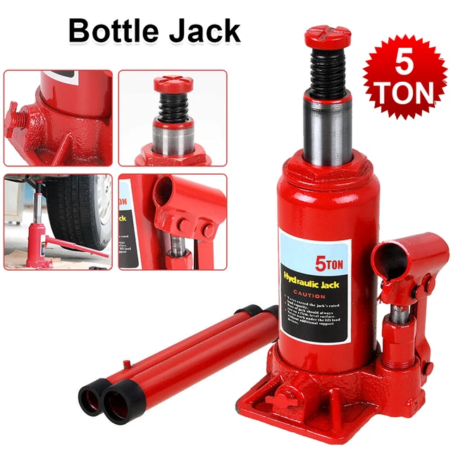 5 TON TONNE Heavy Duty Hydraulic Bottle Jack Lifting Ram Car Van ...