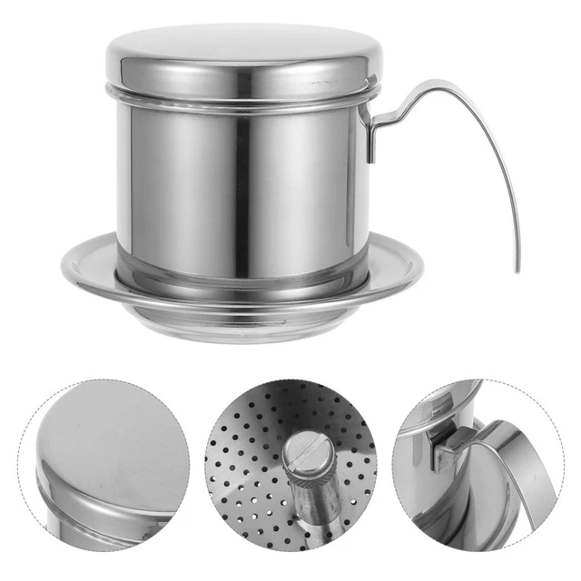 STAINLESS STEEL VIETNAMESE Coffee Drip Pot Reusable With Handle $33.31 ...