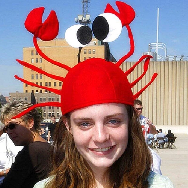 WOMEN ADULT CHILDREN Kid Crab Red Lobster Cap Hat Headband Party ...