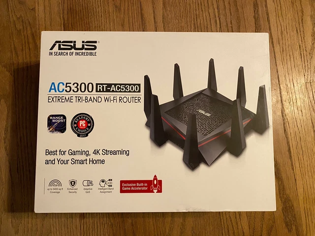ASUS RT-AC5300 EXTREME Tri-Band Wifi Router Gigabit Wireless Gaming ...