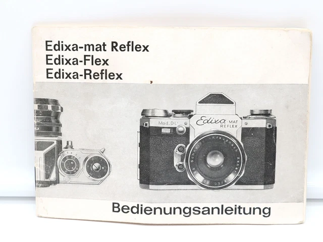 BEDIENUNGSANLEITUNG EDIXA-MAT REFLEX Edixa mat Reflex Anleitung EUR 17,00 - PicClick DE