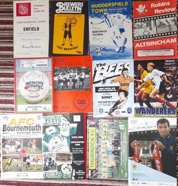 12 LEAGUE V Non League FA Cup programmes £4.90 - PicClick UK