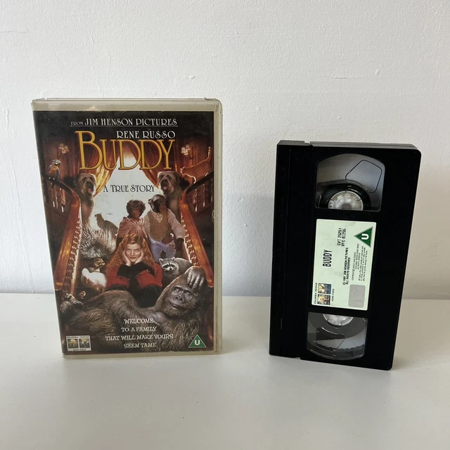 BUDDY VHS VIDEO Jim Henson, Rene Russo, Robbie Coltrane Big Box Rental ...
