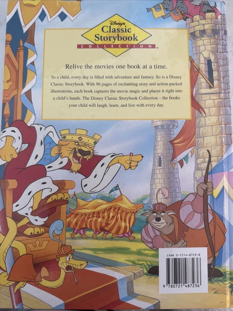 DISNEY ROBIN HOOD Classic Storybook Big Hardcover Movie Picture Book ...