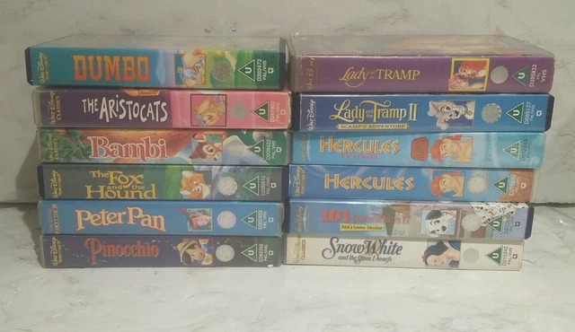 WALT DISNEY 12 x VHS Cassette Tape Bundle (Kids, Children, Family ...