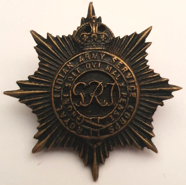 ROYAL INDIAN ARMY SERVICE CORPS Cap Badge. 2 Lugs to Rear. WW2 £15.99 ...