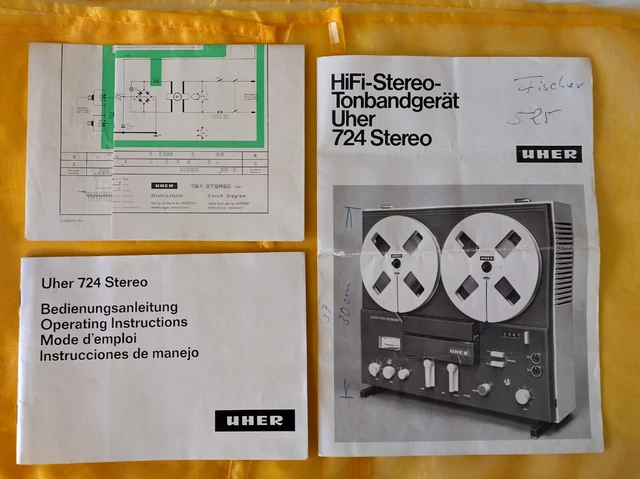 VINTAGE UHER 724 stereo Bedienungsanleitung und Schaltplan (ca. 1973) EUR 3,00 - PicClick DE
