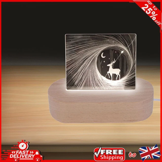 OVAL DISPLAY PEDESTAL - LED Lights Display Base with USB (White Light ...
