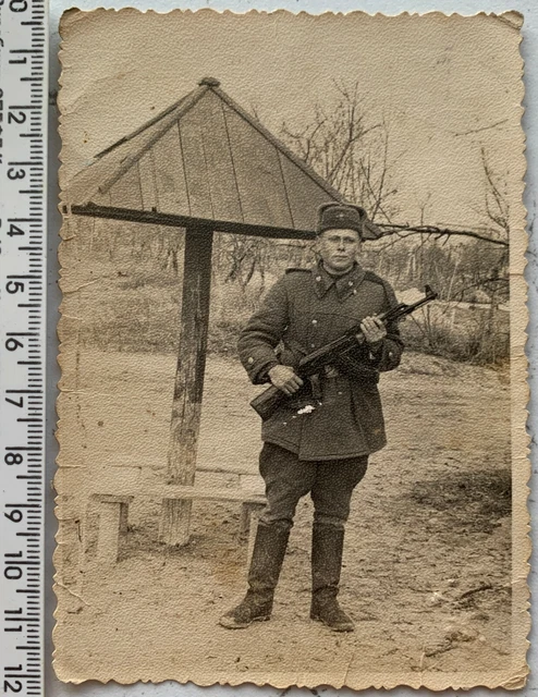 1950S USSR SOLDIER AK-47 Kalashnikov Rifle Handsome Military Man ...
