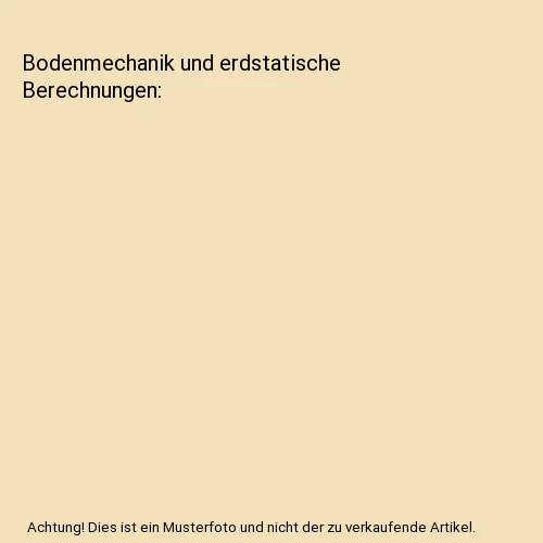 Erdstatische Berechnungen – Erdstatische Berechnungen – ZRDYGE