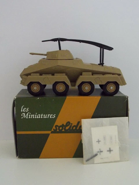 MINIATURE MÉTAL CHAR Tank SOLIDO Véhicule reconnaissance Bussing Sd Kfz ...