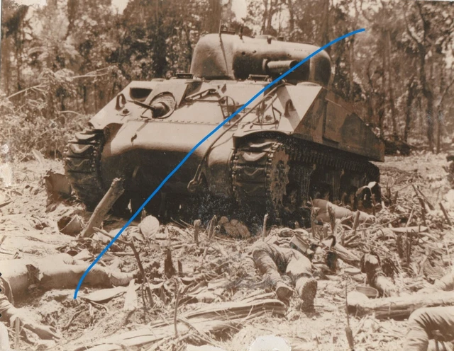 WW2 SHERMAN TANK US Army ? Knocked out South East Asia Burma ? £12.99 ...