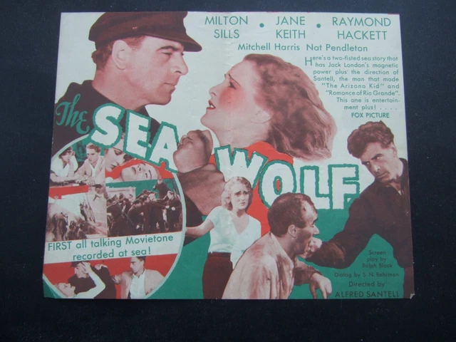 ORIGINAL MOVIE HERALD 1930 THE SEA WOLF talkie Milton Sills film £21.52 ...