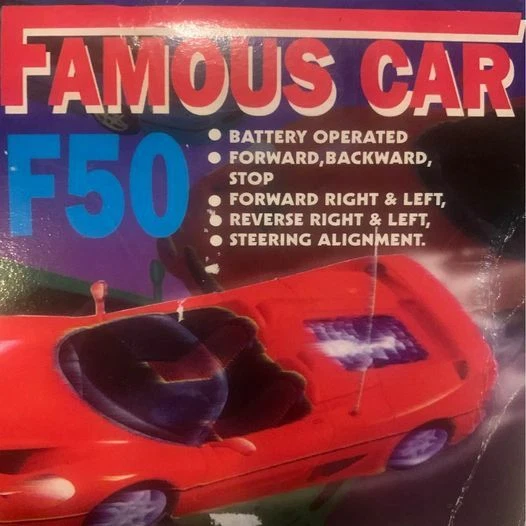 RARE- FAMOUS CAR Ferrari F50 Police remote control car - VINTAGE $55.00 ...