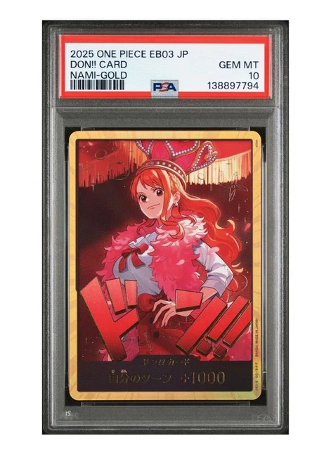 NAMI GOLD DON PSA10 Heroine Edition EB03 One Piece Trading Card £183.20 ...