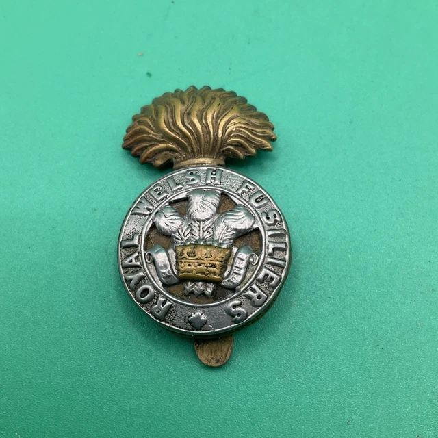 WW1 THE ROYAL Welsh Fusiliers 'RWF' British Army Military Cap Badge £16 ...