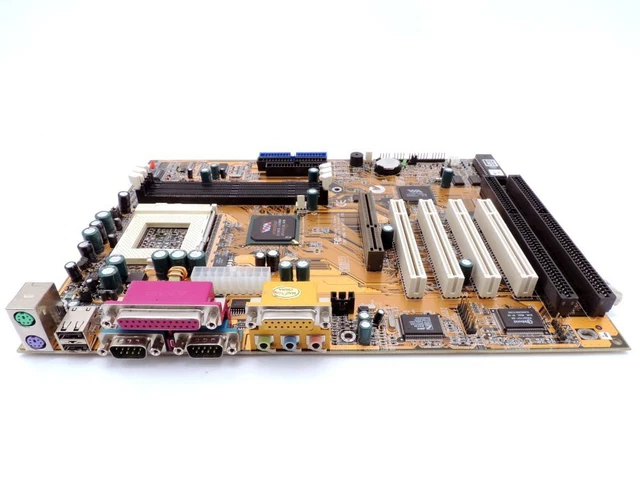 ECS P6BAP-A+ REV 2.X ATX Vintage Mainboard VIA VT82C693A Socket 370 ...