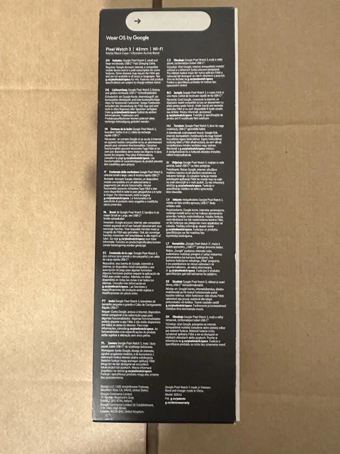 GOOGLE PIXEL WATCH 3 45mm WiFi-Black Case/Obsidian Band- same day ...