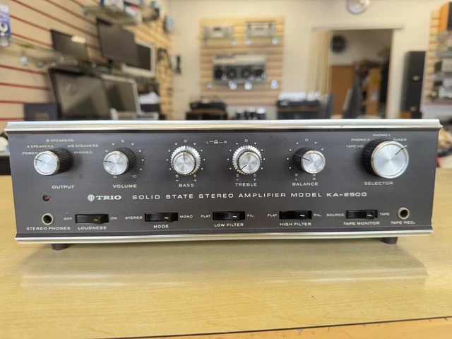 TRIO AMPLIFICATORE STEREO a Stato Solido KA-2500 Testato e Funzionante ...