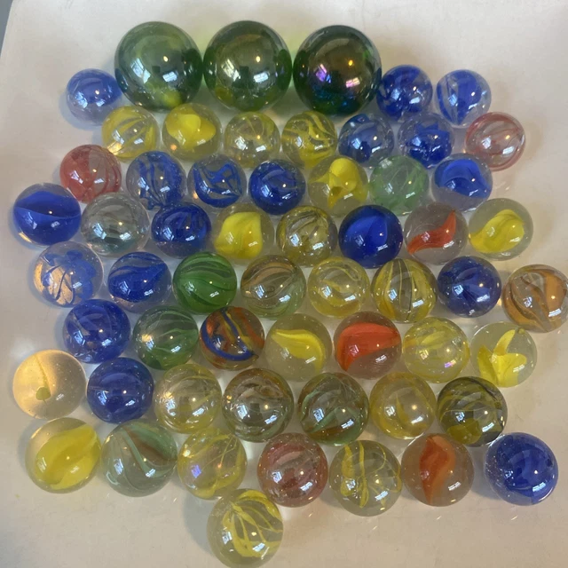 GLASS MARBLE COLLECTION Various Styles and 3 Large Marbles joblot £1.17 ...