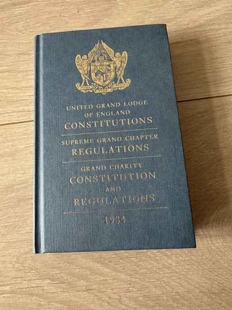 MASONIC GRAND LODGE Constitution & Regulations Book 1984 Men Vintage ...