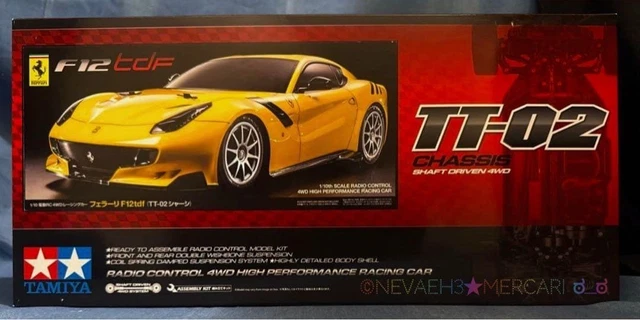TAMIYA FERRARI F12TDF TT-02 1/10 RC Car Kit 4WD Unassembled Japan NEW £ ...