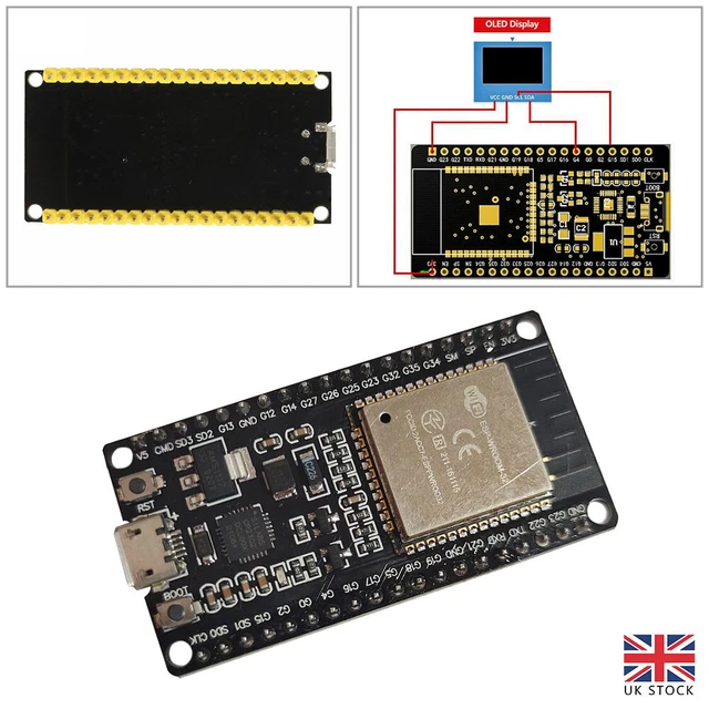 ESP32 NODEMCU DEVELOPMENT Board ESP32-DevKit 38 PIN Expansion WiFi ...