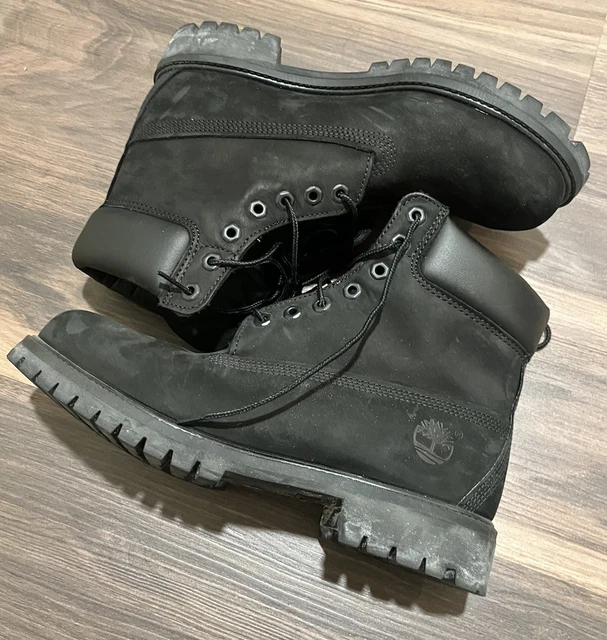 NO BOX TIMBERLAND Men's 6 inch Boots Black Nubuck Size 9.5 Premium ...