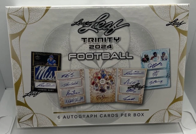 2024 LEAF TRINITY Football Factory Sealed Hobby Box 6 Auto Cards Per ...