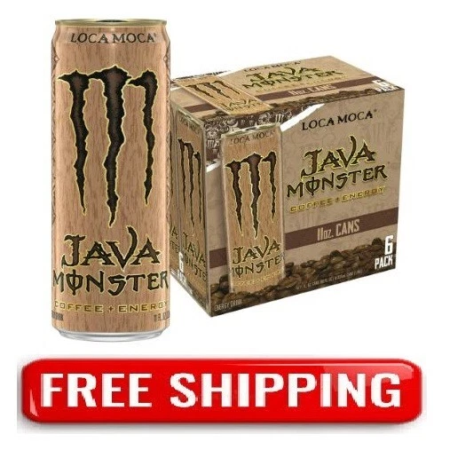 JAVA MONSTER, LOCA Moca, Coffee + Energy Drink, 11 fl oz, 6pk $16.96 ...